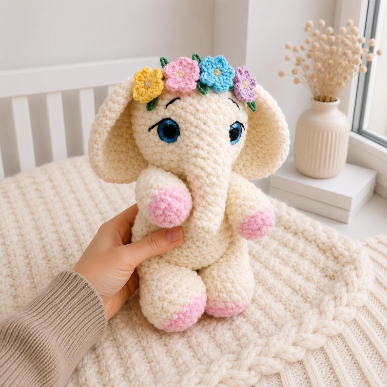 Elephant Crochet Pattern PDF | Elephant Amigurumi Toy Pattern | Crochet ...