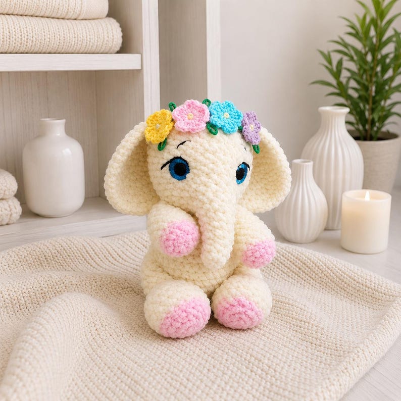 Elephant Crochet Pattern PDF | Elephant Amigurumi Toy Pattern | Crochet ...