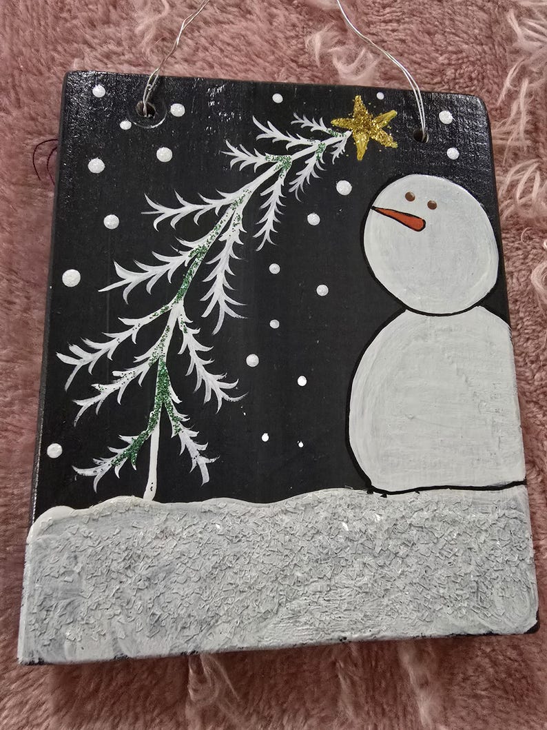Wooden Snowman Wall Hanging - Etsy