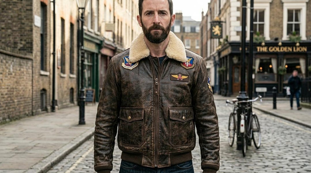 Men’s Pilot Flight Bomber Jacket – Official Signature Series Sky ...