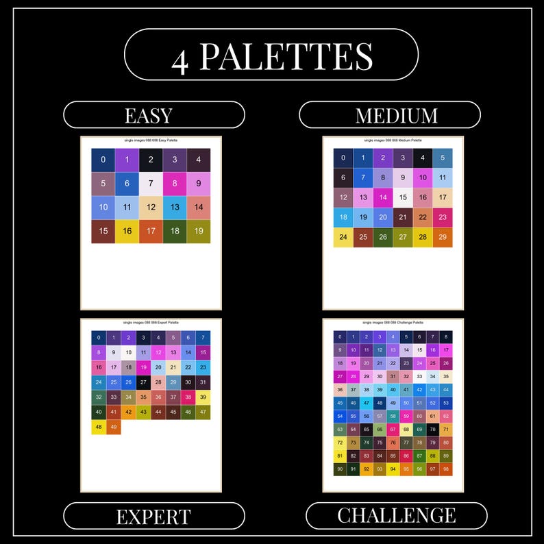 Color by Number Cottage Scene, 20-99 Colors (PDF PNG SVG) - Etsy