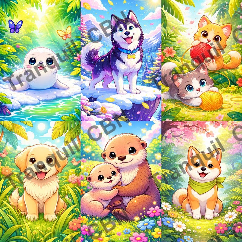 Color by Number, Various Animals, 35 Pages, 4 Difficulties (from 20 to ...