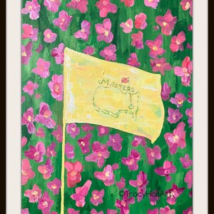 The Masters Golf Flag Art Augusta National PRINT 8"x10" - Etsy