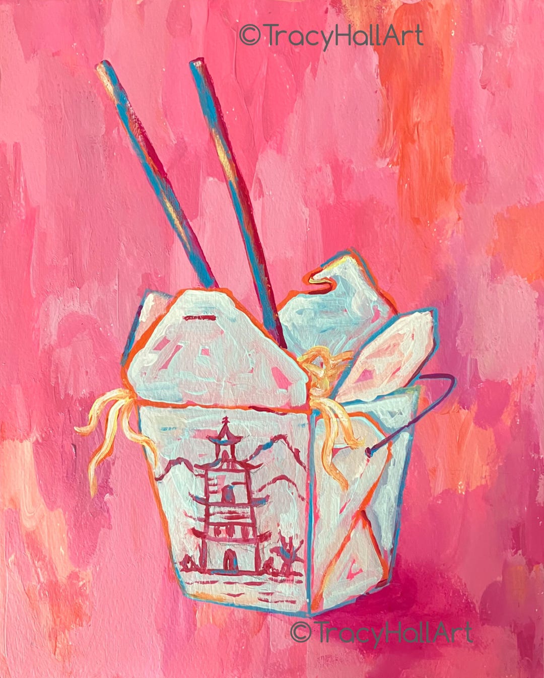 Chinese Take-out Art Asian Food Still Life Table Scape Original ...