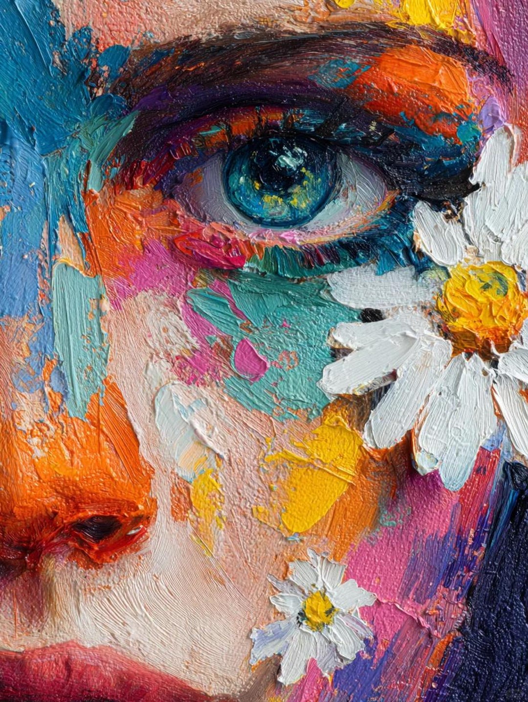 Custom Oil Portrait Painting From Photo, Handmade Canvas Art, 36x12 ...