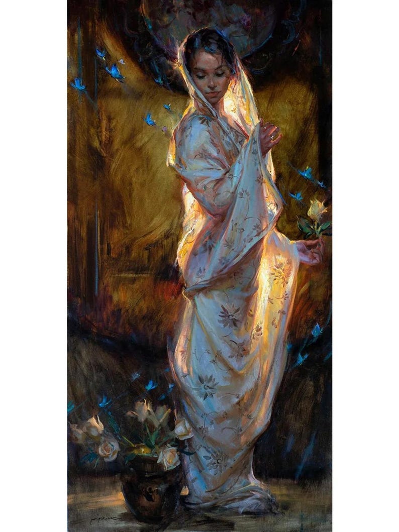Custom Oil Portrait Painting From Photo, Handmade Canvas Art, 36x12 ...