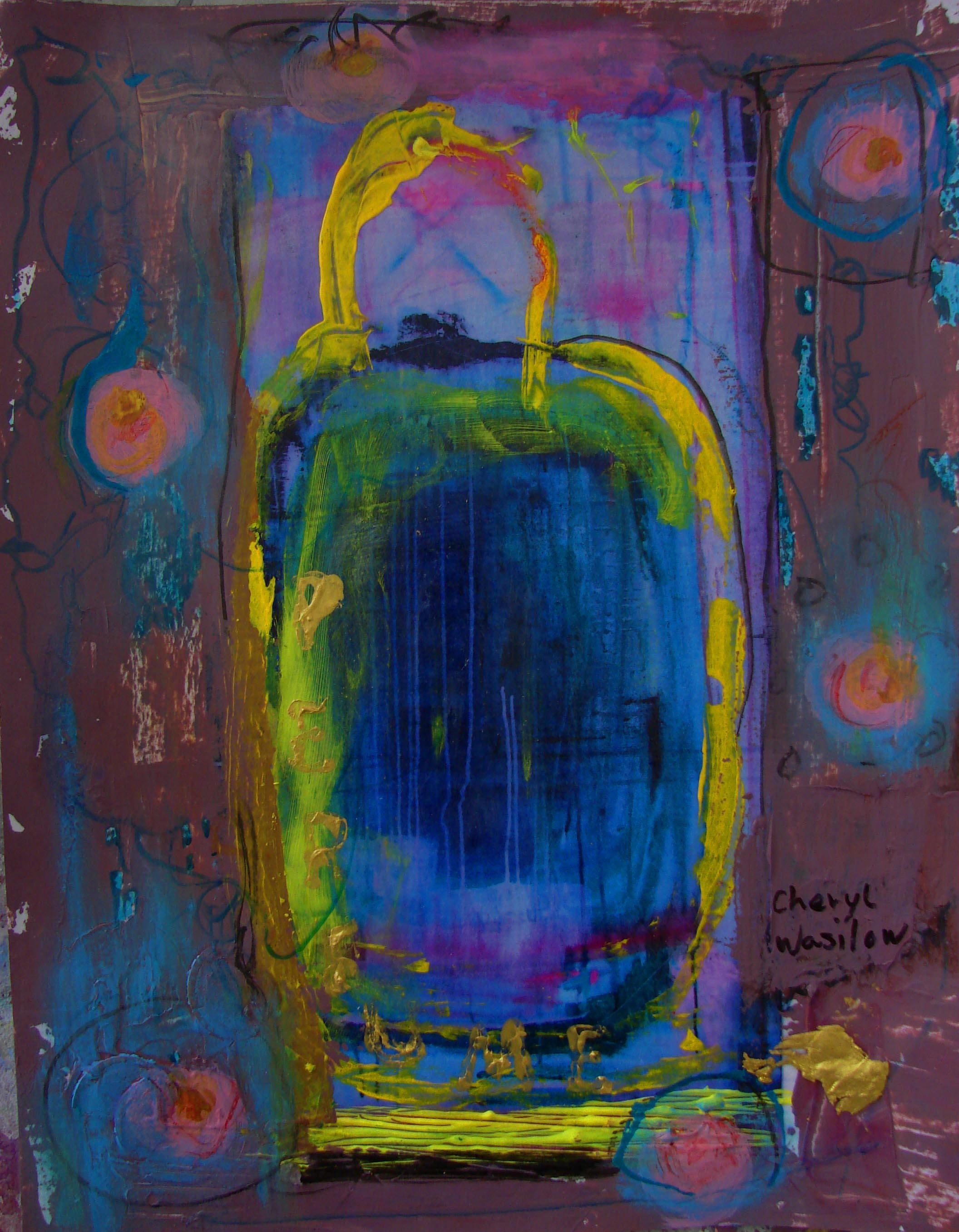 Abstract Perfume Bottle Art on Paper Original Painting | Etsy