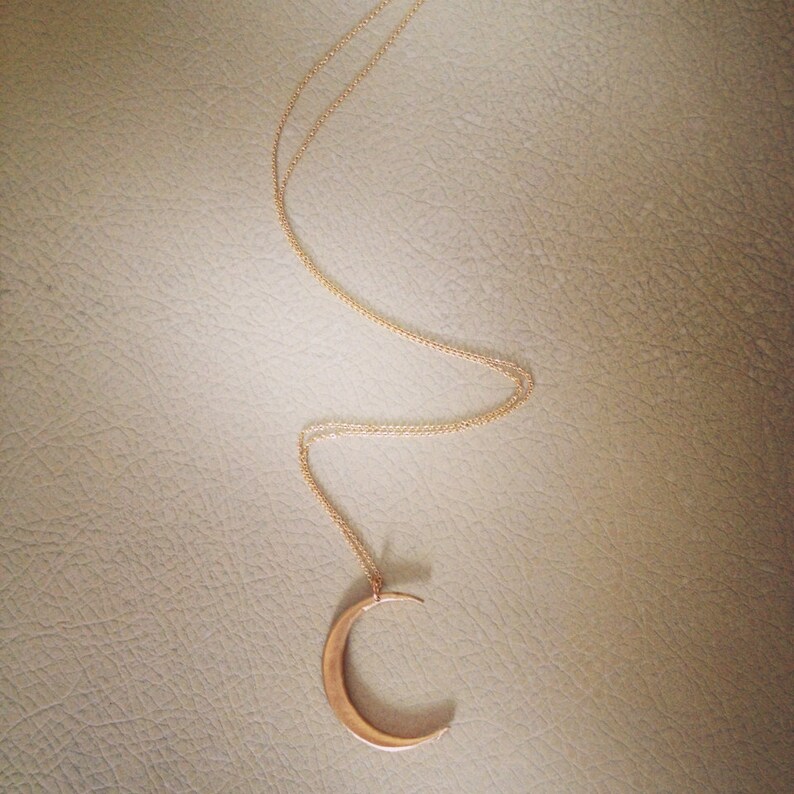 Crescent Moon in bronze and gold | Etsy