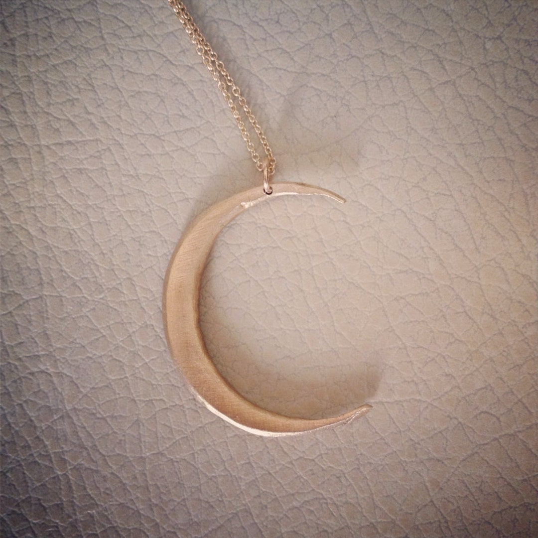 Crescent Moon in Bronze and Gold - Etsy