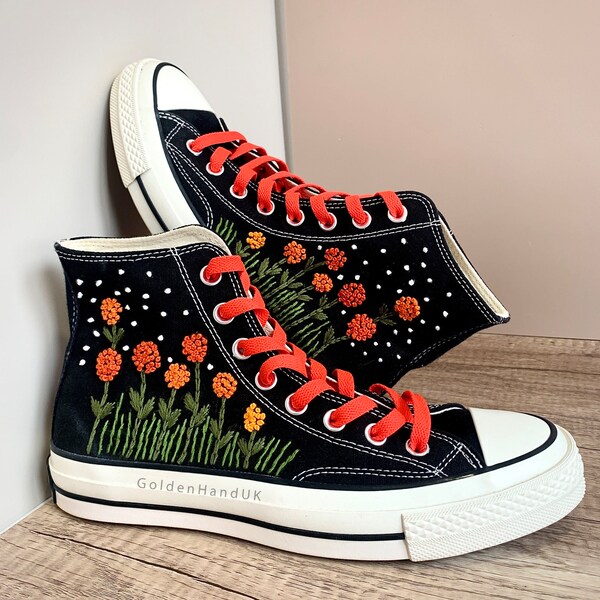 Sunflower Converse - Etsy