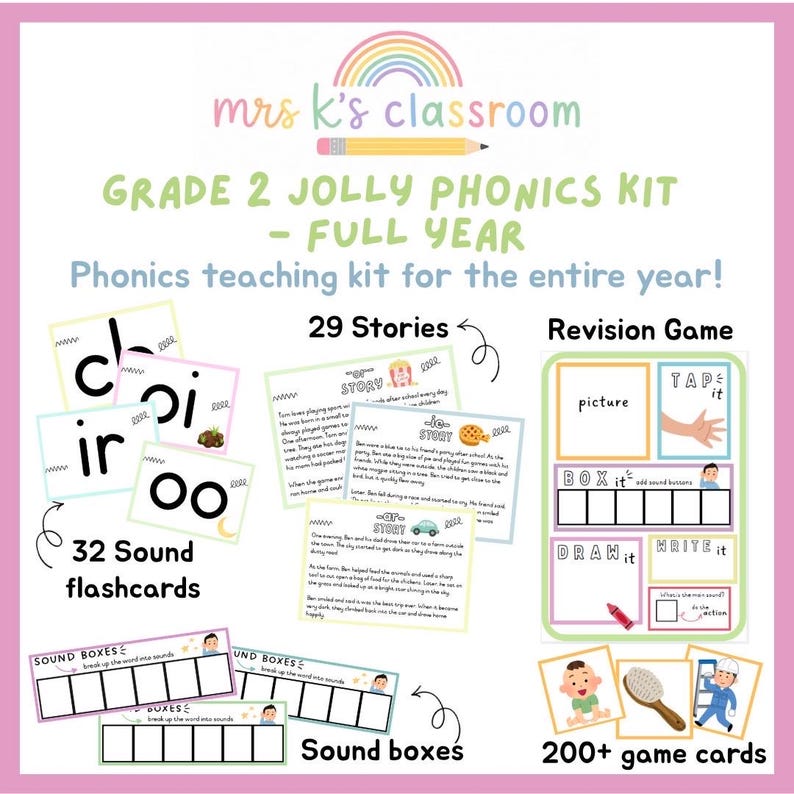 Grade 2 Phonics Kit for the Full Year - Etsy UK