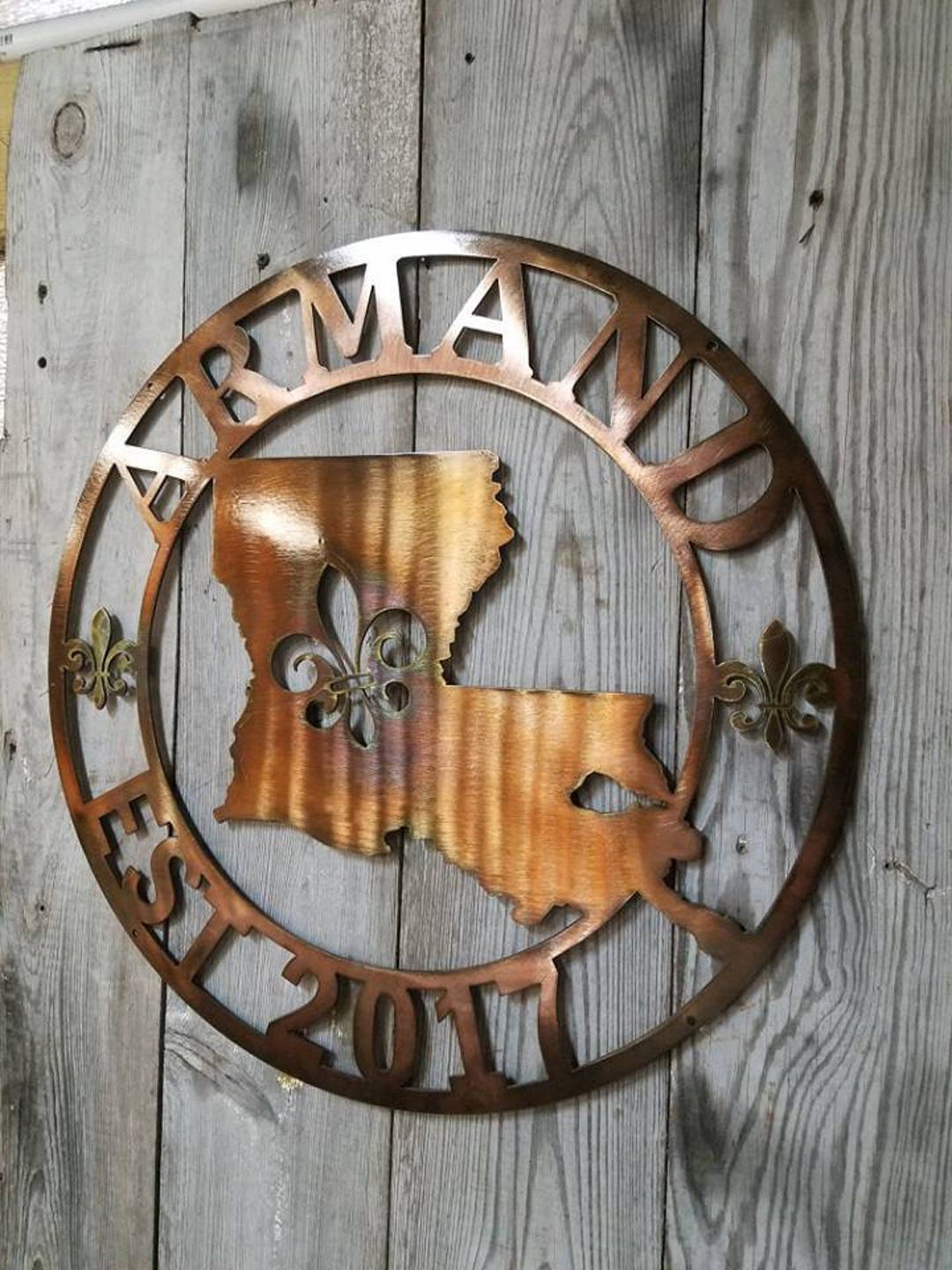 Louisiana State Fleur De Lis Personalized Plaque Customizable House ...