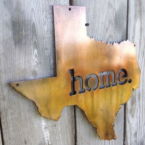 Texas State Home Plaque in Antique Copper Plate and Bronze - Etsy