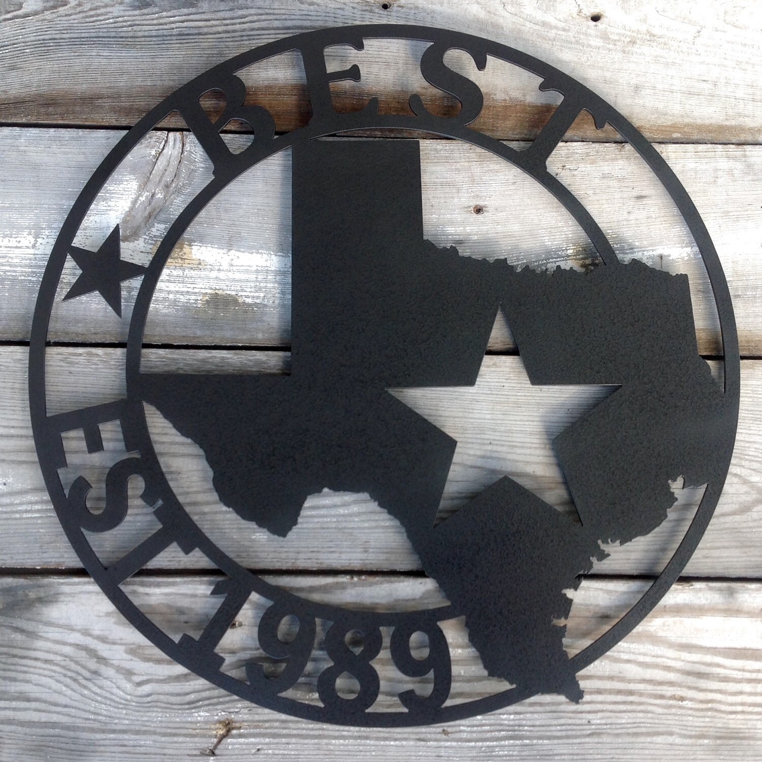 Custom Personalized Steel Texas State Address Plaque House | Etsy