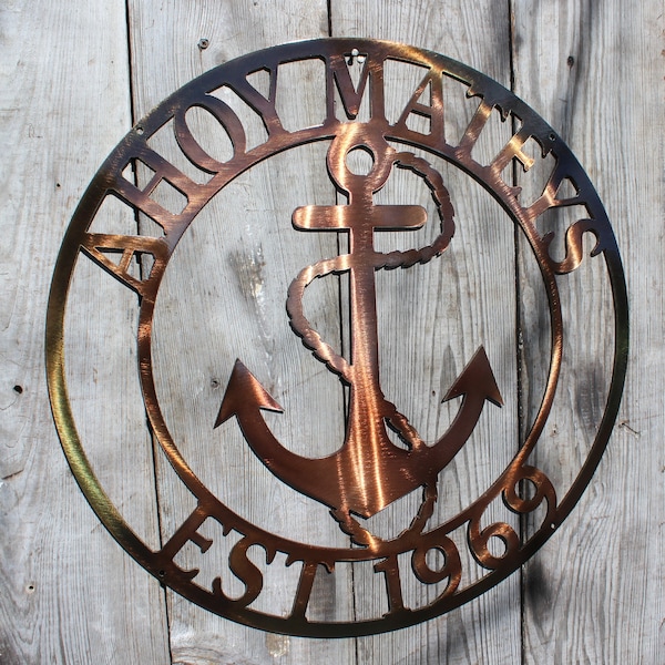 Wooden Anchor Sign - Etsy