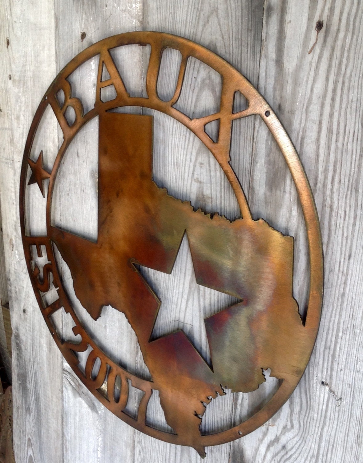 Custom Personalized Steel Texas State Address Plaque House Sign Marker ...