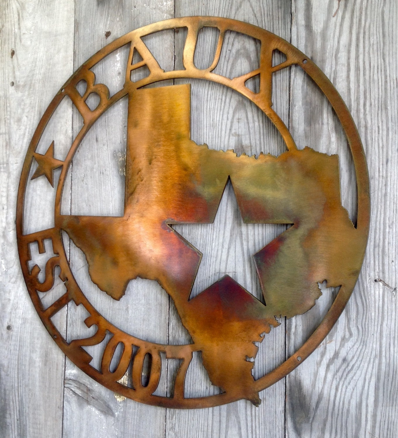 Custom Personalized Steel Texas State Address Plaque House | Etsy