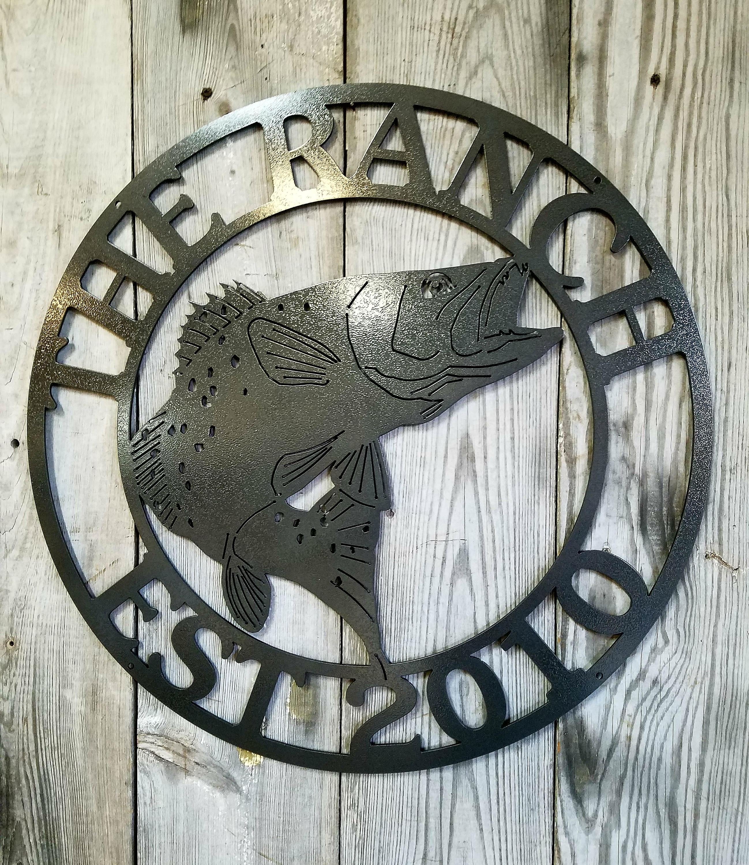 Custom Wall Mount Speckled Trout Sign Personalized with your own Text Free