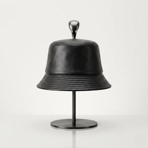 Black Leather Bucket Hat – Unisex Streetwear & Urban Fashion Headwear ...