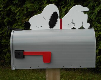 Novelty mailboxes Snoopy mailbox white | Etsy
