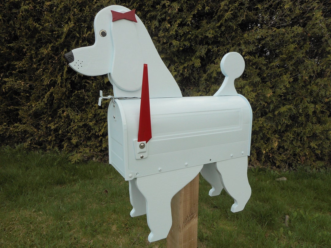 Dog Mailboxes - Poodle Mailbox (WHITE) - Etsy