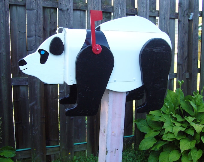 Wild Animal Mailbox Panda Mailbox - Etsy