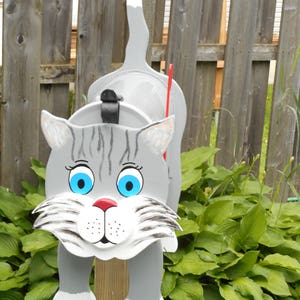 Cat Mailboxes - Grey Cat Mailbox - Etsy
