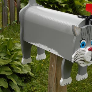 Cat Mailboxes - Grey Cat Mailbox - Etsy