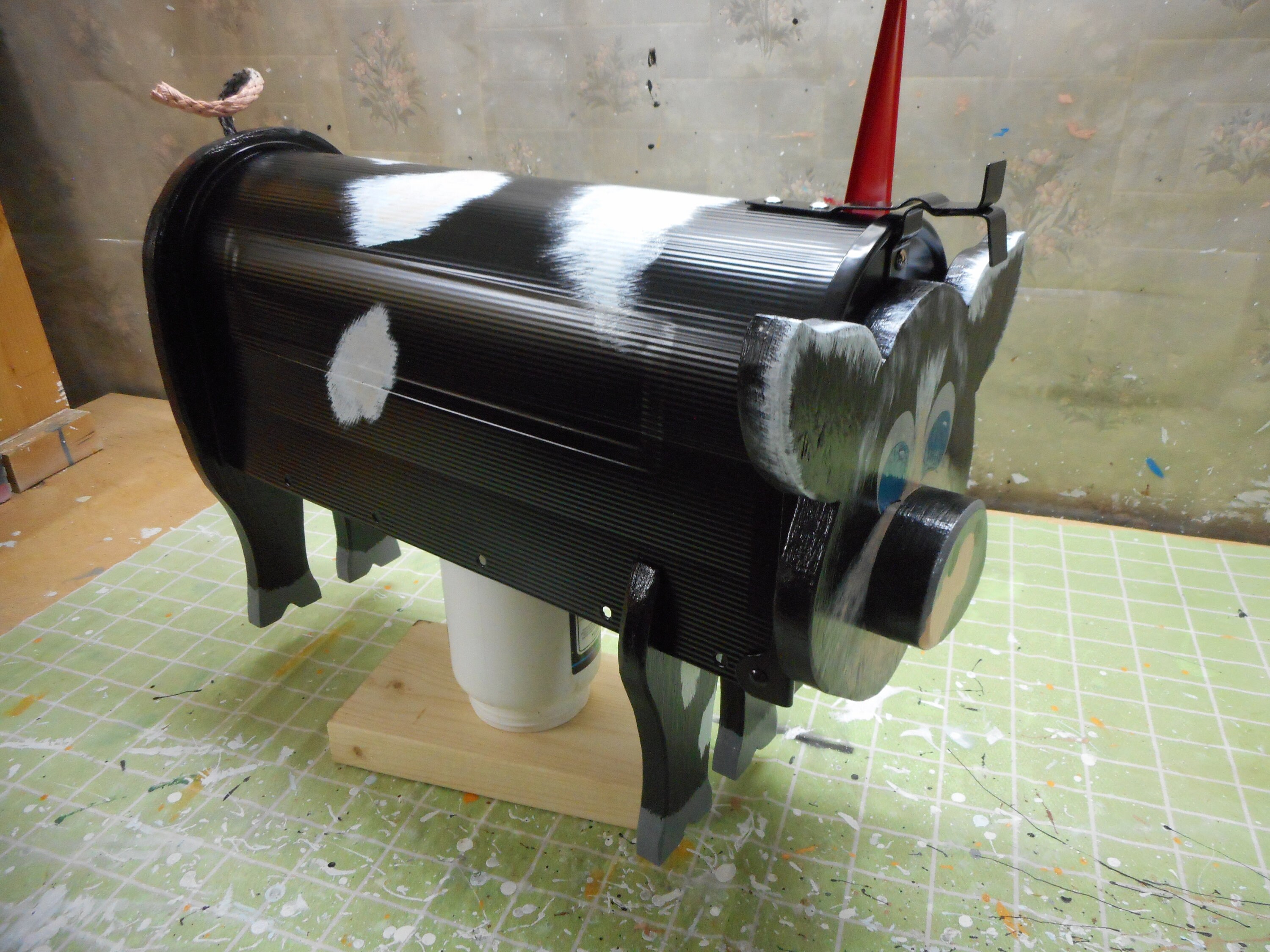 Farm Animal Mailboxes - Pig Mailbox (black ) - Etsy