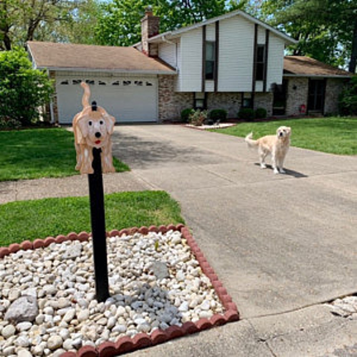 Dog mailboxes Golden Retriever mailbox | Etsy