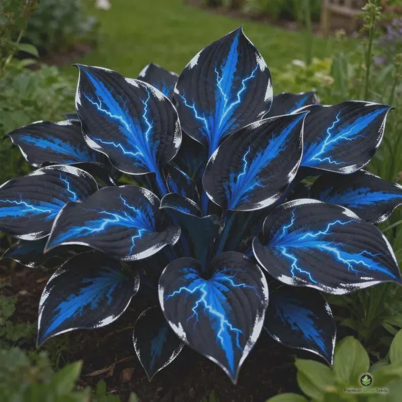 Blue and Black Hostas - Etsy