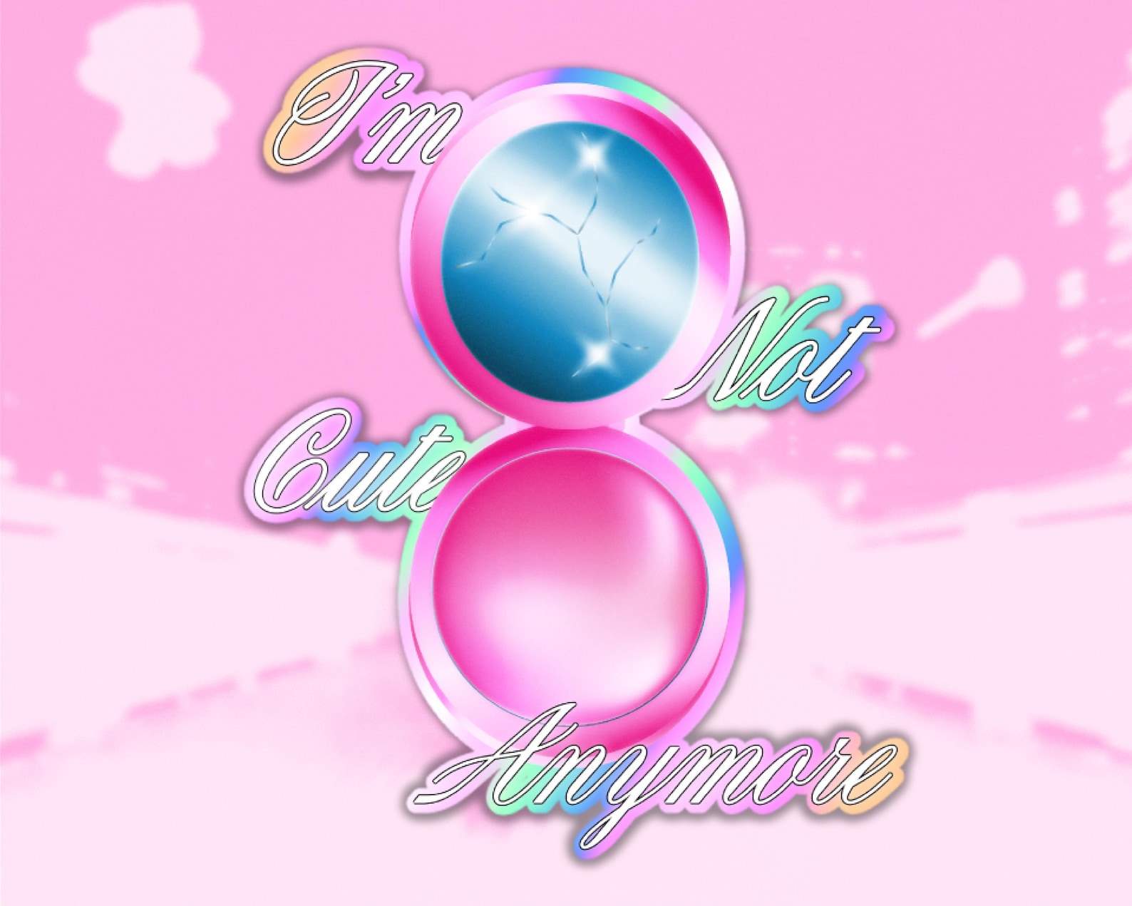 ILLIT Holographic Not Cute Anymore Sticker - Etsy