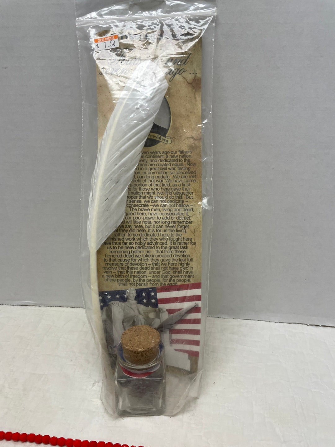 Gettysburg Address Calligraphy Set With Quill Pen and Powdered Ink and ...