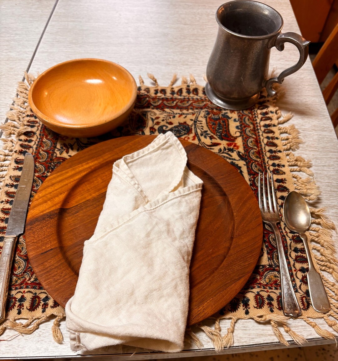 Feast Gear Setting for One Wood Platter Bowl Tankard Utensils SCA ...