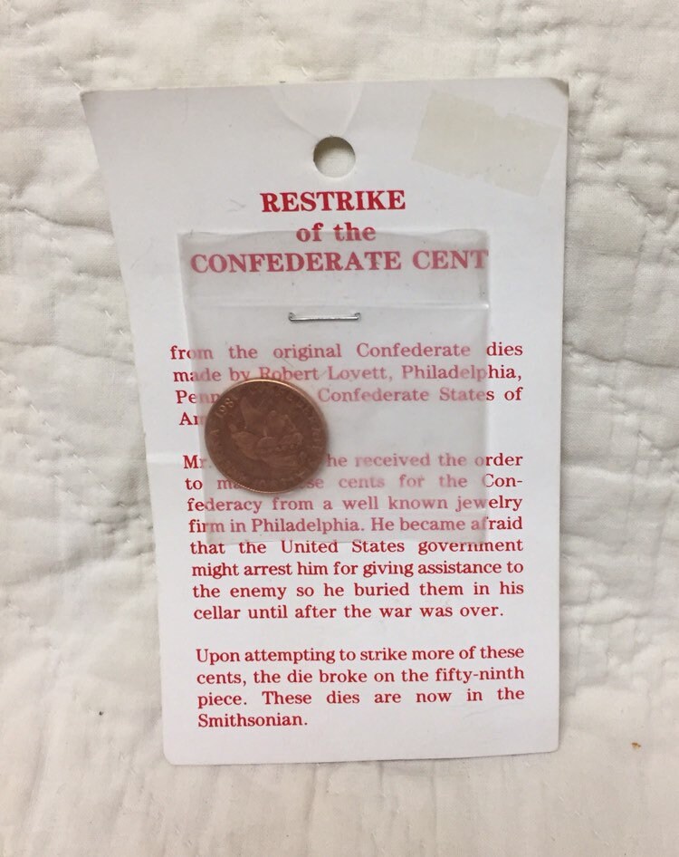 Souvenir Historical Replica Coin Civil War Southern States - Etsy