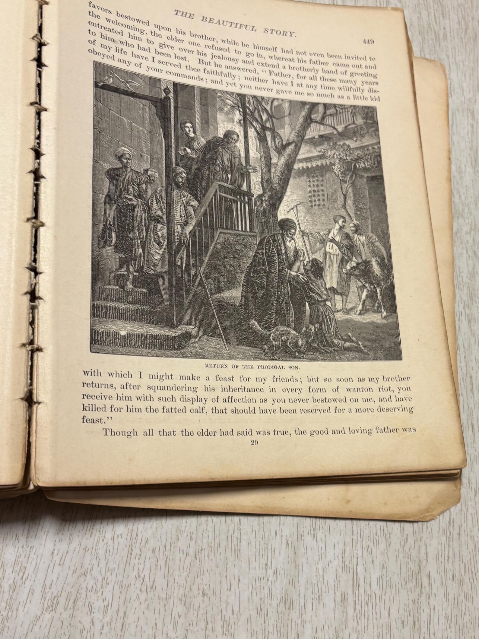 The Beautiful Story 1880s Poor Condition Nice Artwork Salvage - Etsy