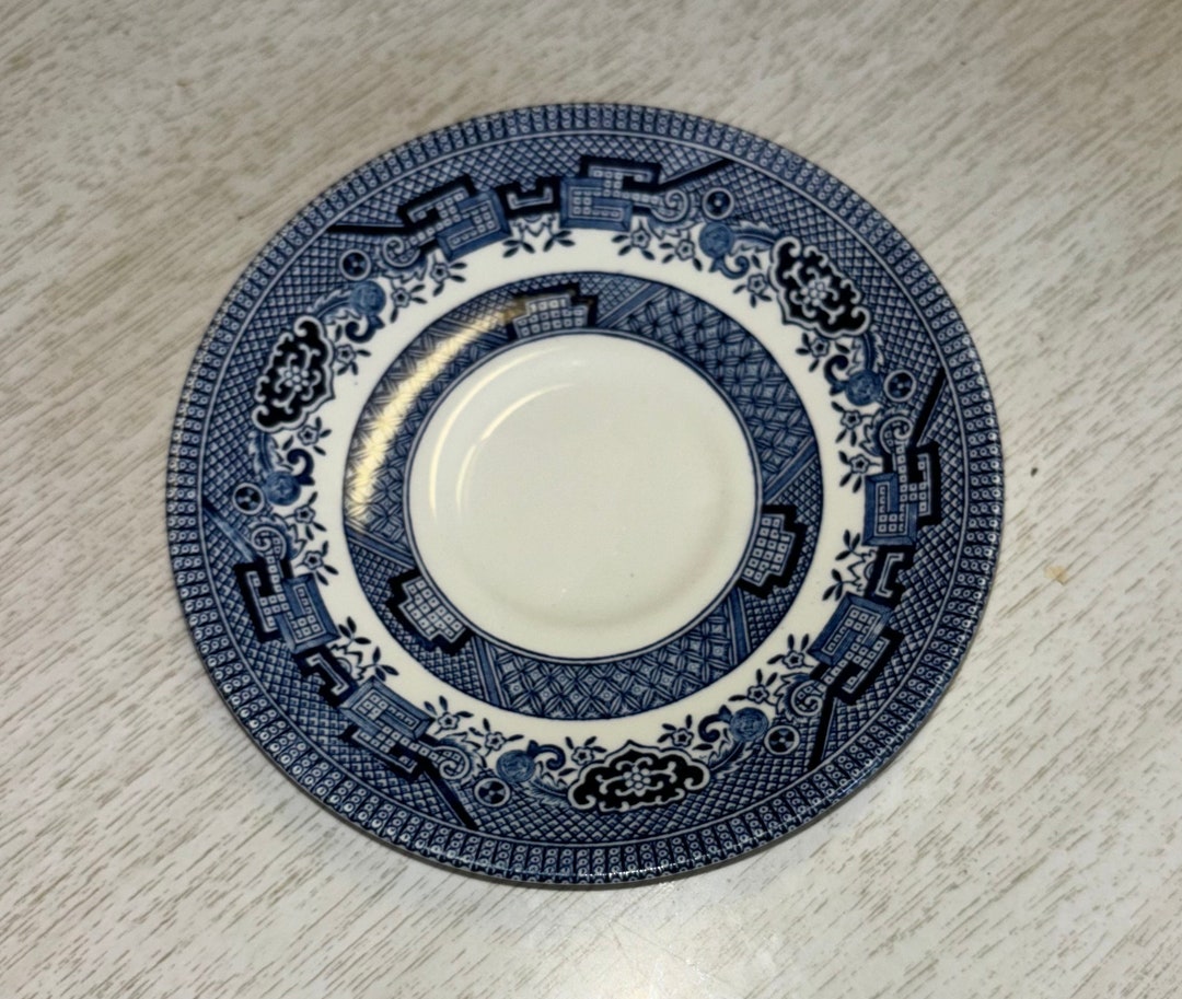 Blue Willow Saucer by Churchill - Etsy