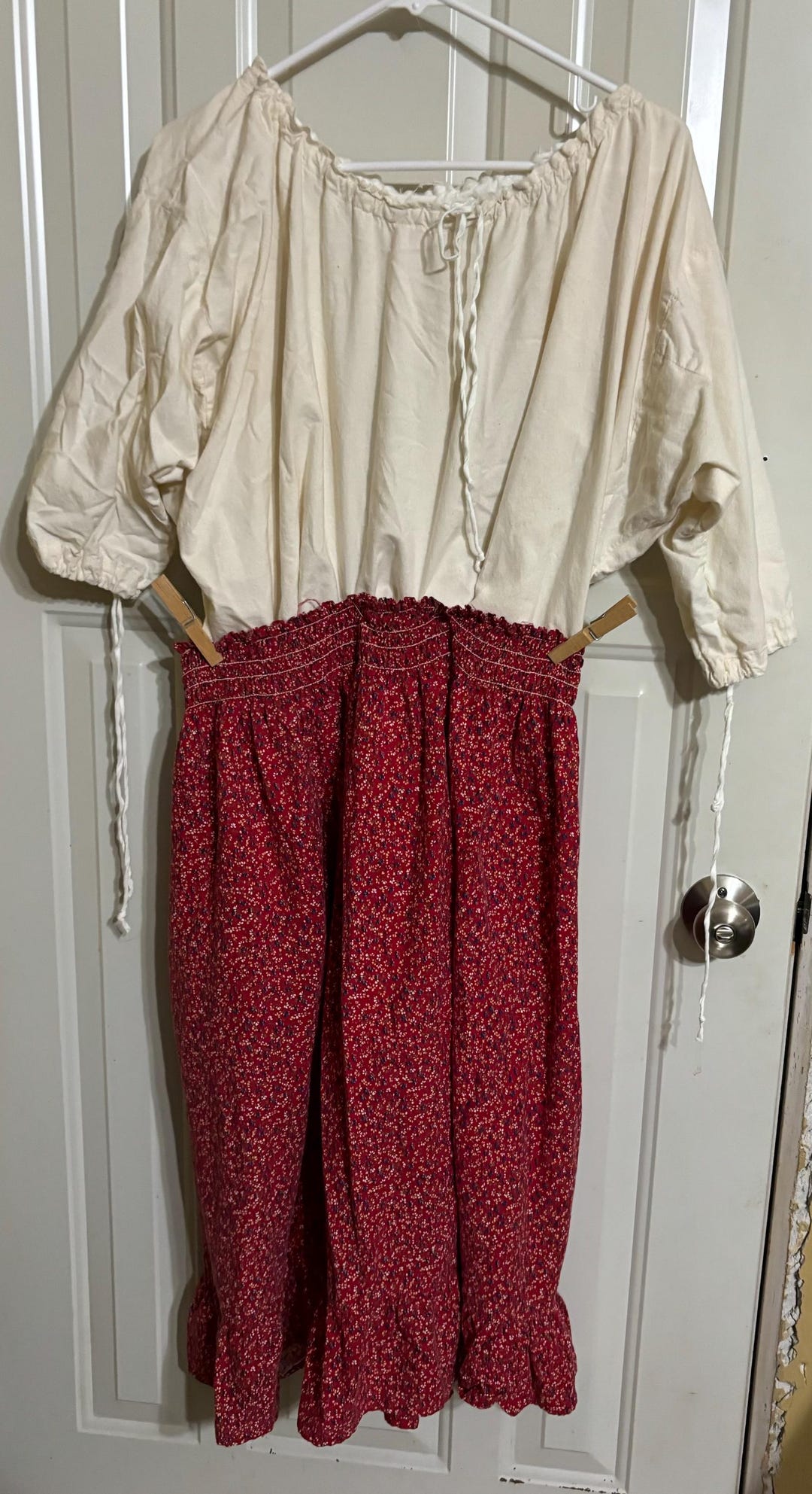 Old Timey Pioneer Costume Chemise Skirt Mob Cap - Etsy