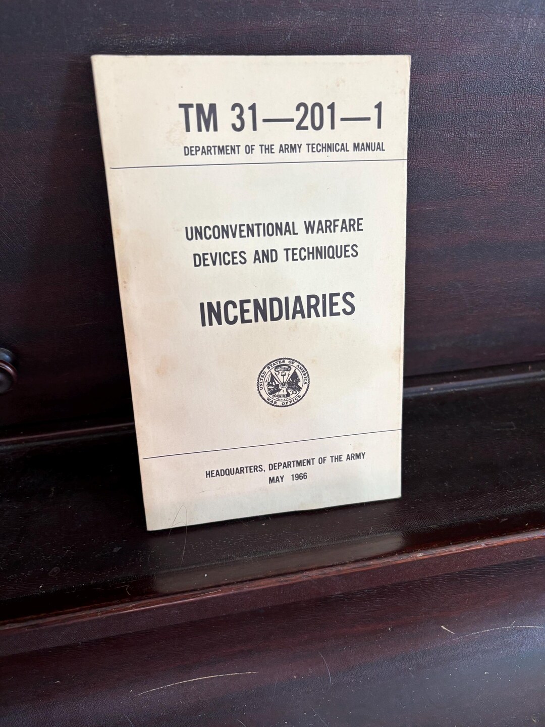 1966 Vintage U.S. Army TM 31-201-1 Technical Manual UNCONVENTIONAL ...
