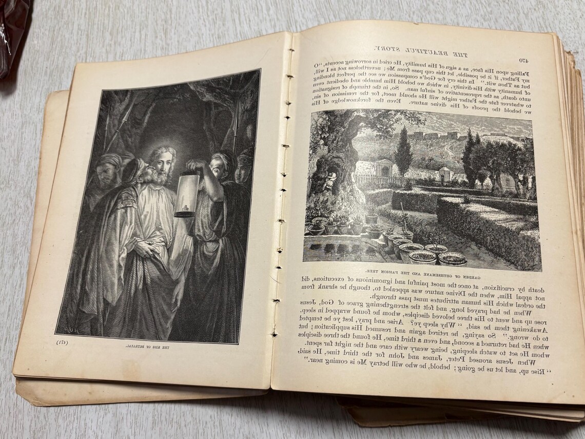 The Beautiful Story 1880s Poor Condition Nice Artwork Salvage - Etsy