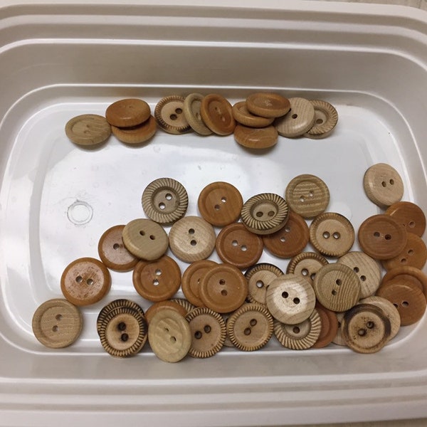 Wood Buttons - Etsy
