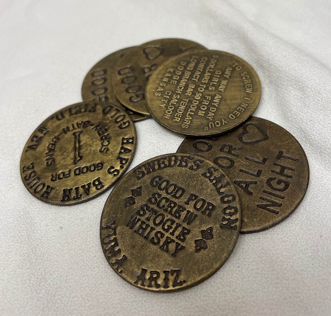 Souvenir Token Saloon Tokens Wild West Brothel - Etsy