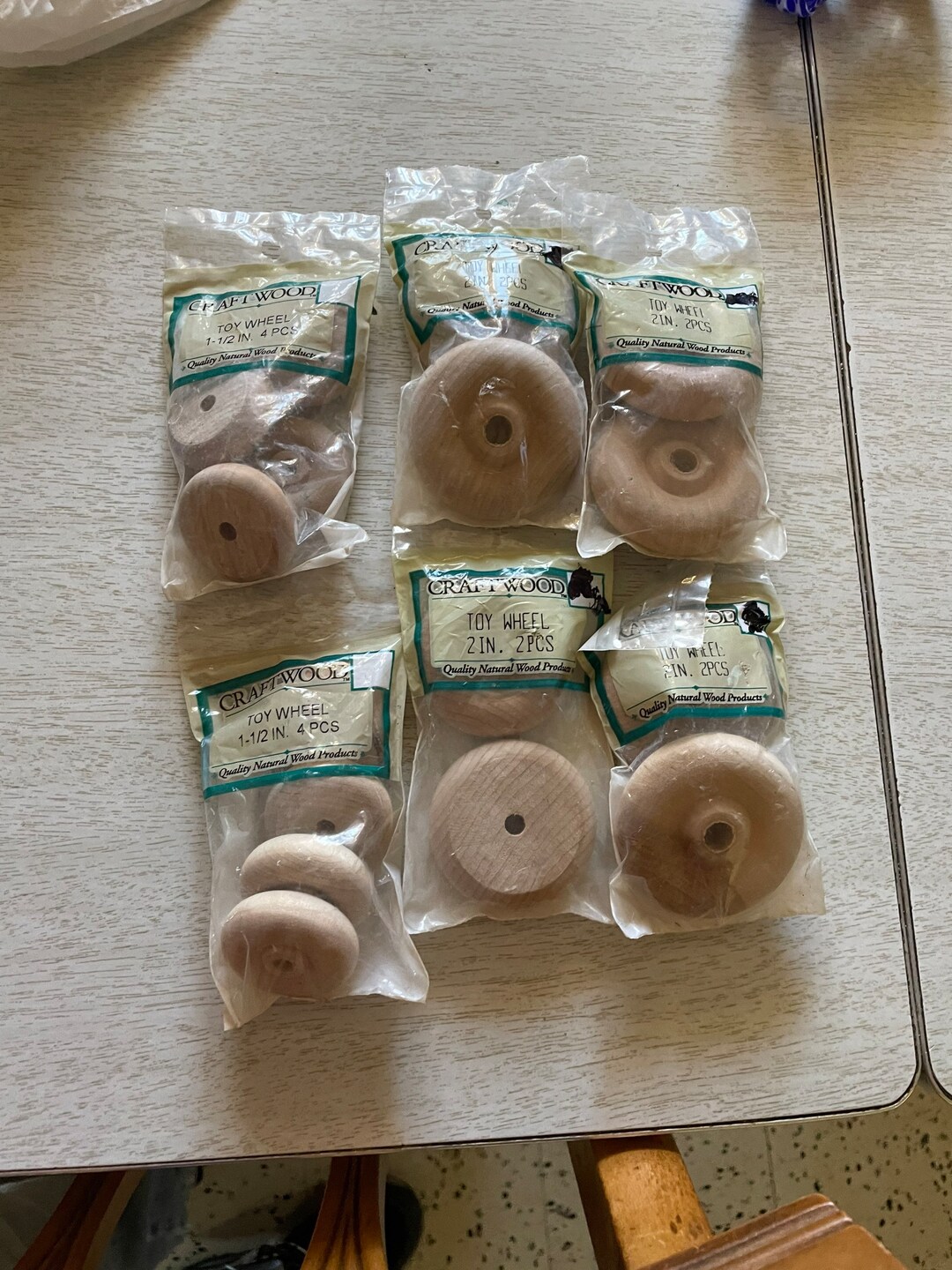 Lot of 6 Packs of Small Wooden Wheels for Craft Projects - Etsy