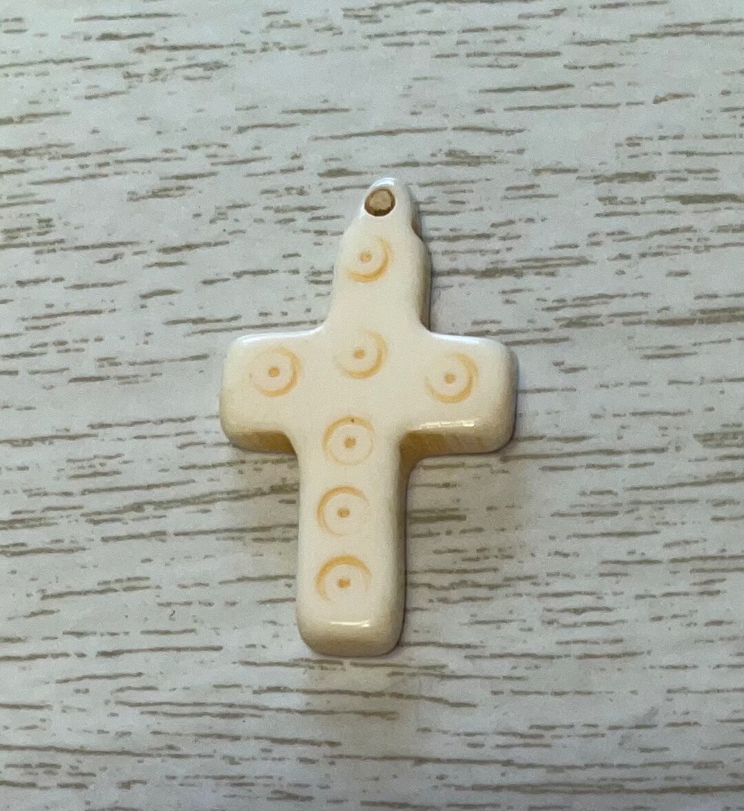Carved Bone Cross Watch Fob or Pendant - Etsy