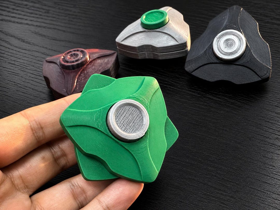3D Printed Double Layer Spinner, Kinetic Desk Fidget Toy, Stress Relief ...