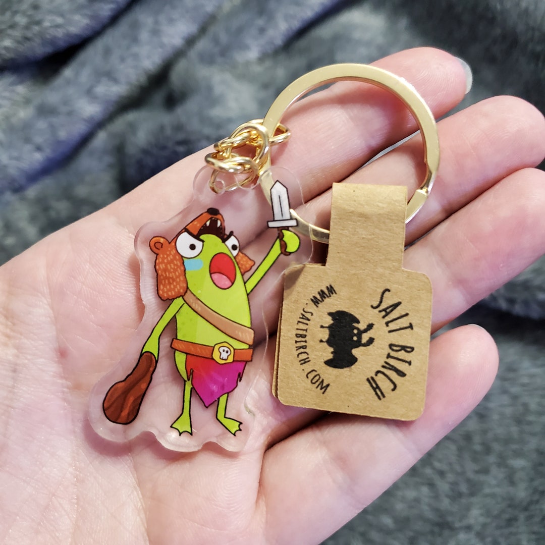 Barbarian Adventure Frog 2" Keychain Charm - Etsy