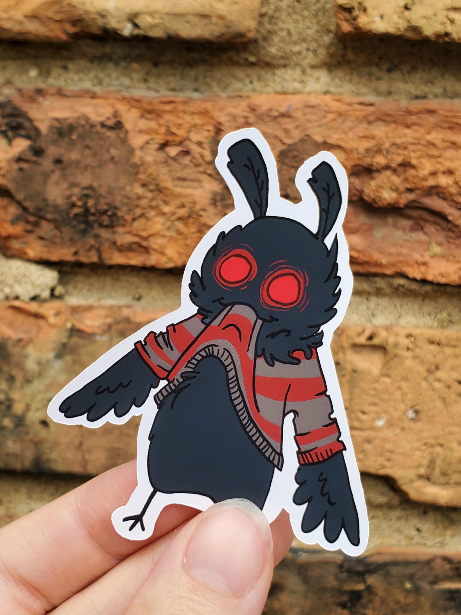 Cute Spooky Mothman Eating His Fall / Autumn Sweater - Etsy