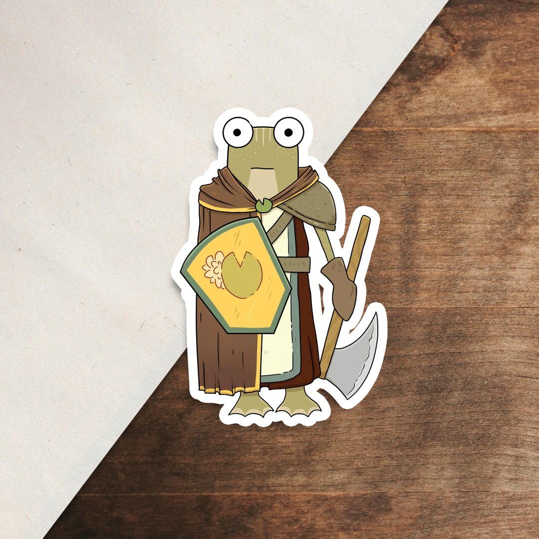 Cleric Warrior Tank Adventure Frog Sticker - Etsy