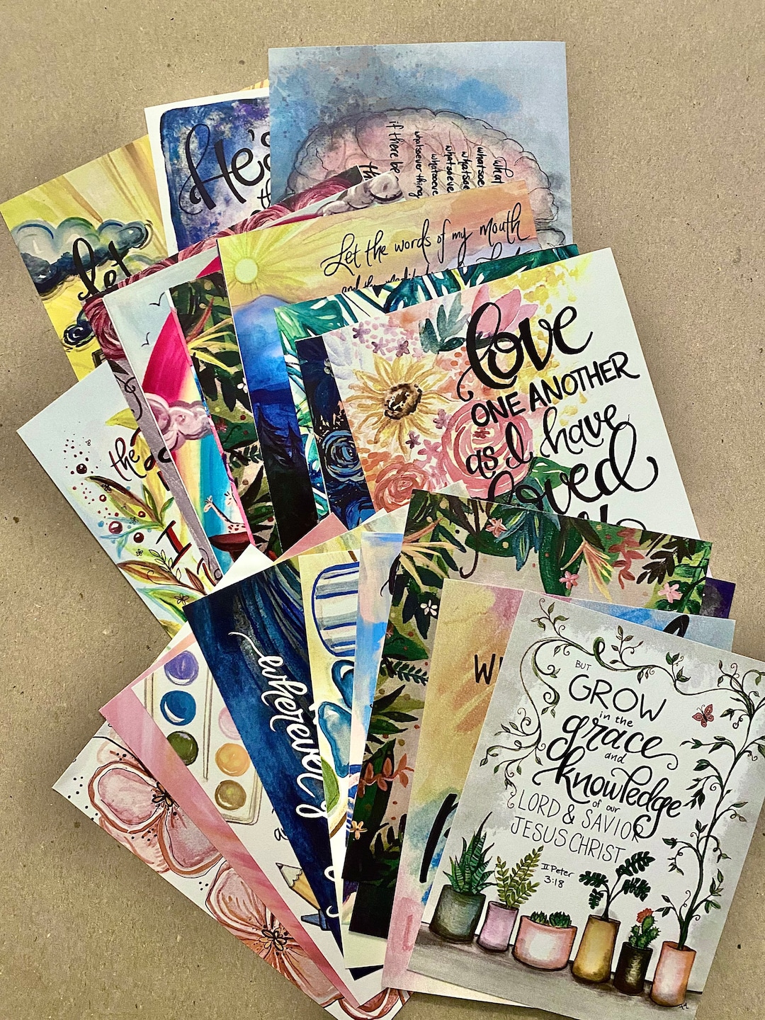 Bible Verse Note Cards 36 Count Assorted Bible Verses - Etsy