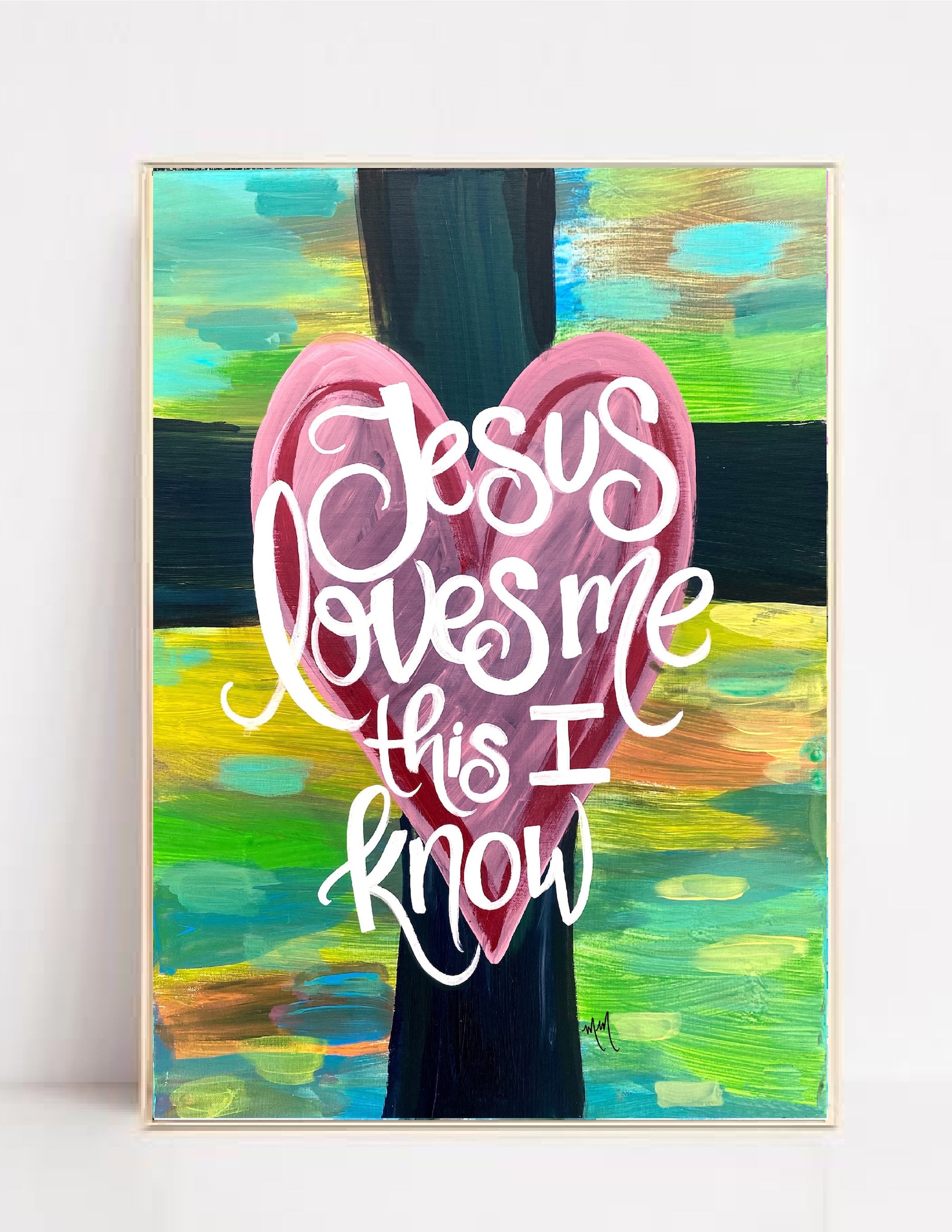 Jesus Loves Me - Art Print - Bible Scripture - Etsy